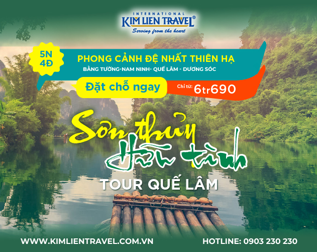 Tour Nam Ninh - Quế Lâm - Dương Sóc 5n4Đ